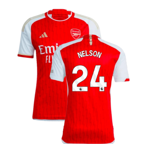 Arsenal Reiss Nelson 24 Home Shirt Kit 2023-2024
