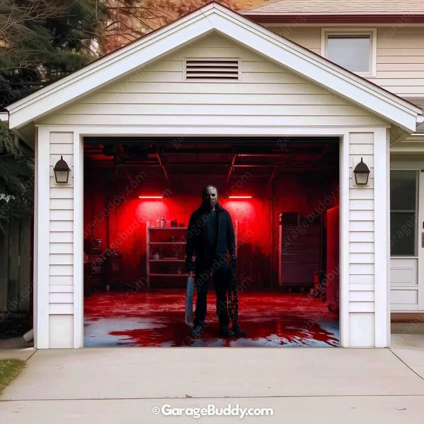 Garage Buddy | Masked Slasher | Halloween Garage Door Cover