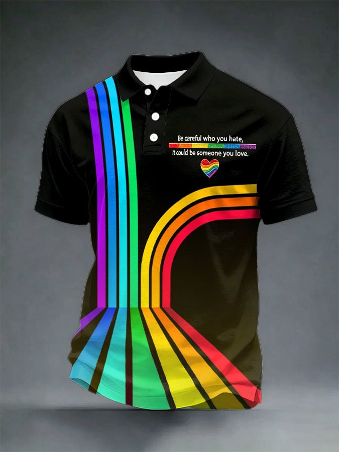 Men's Retro Be A Decent Human It'S Not That Hard LGBTQ Print Casual ...