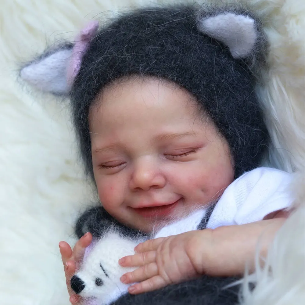 Smiling Baby Ciro Full Body Silicone Reborn Mini Doll