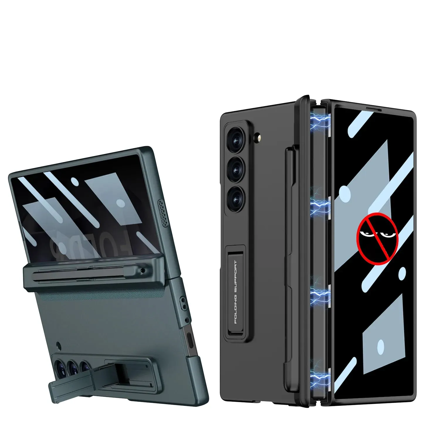 Shockproof Case with Pen Holder & Privacy Screen Protection For Galaxy ...