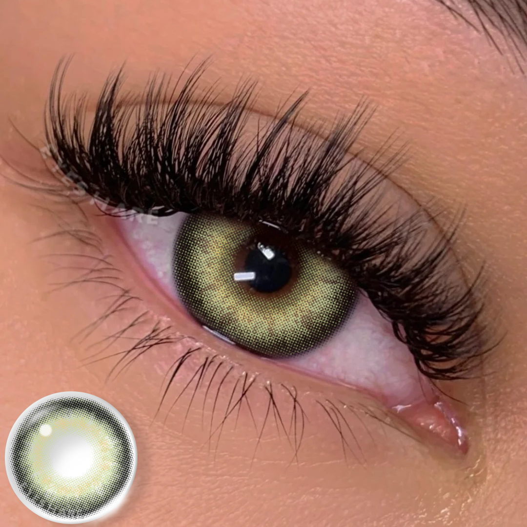 EYESHARE Colored Contact Lenses RICHGIRL-GREEN Eyes Lenses 14.0MM use 1 ...