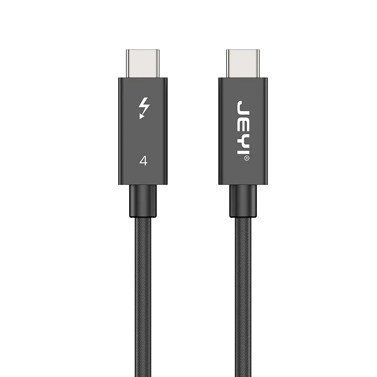 JEYI Thunderbolt 4 Cable USB4.0 40Gbps Coaxial Wire With PD3.1 240W Charging 8K Display Dual 4K Compatible with Thunderbolt 3 4