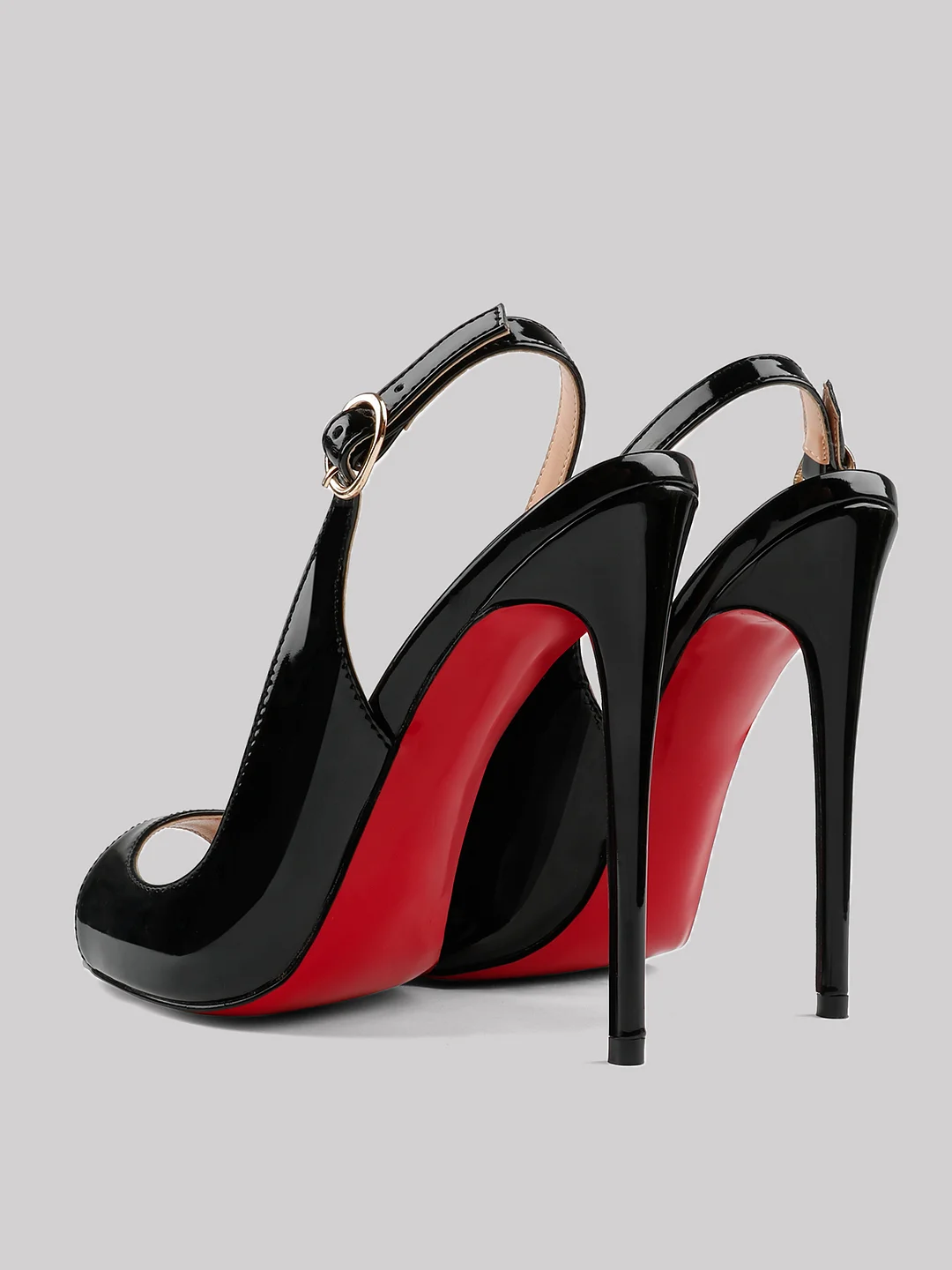 Women's Open Toe Leaky Heel Red Bottom High Heels