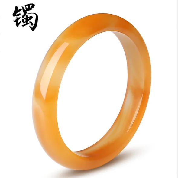 High Standard Sugar Orange Jade Bracelet Bangle - A Delicate Blend of ...