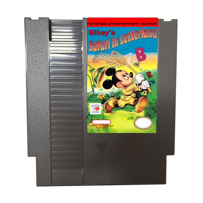 8 Bit NES Game Card - Mikey’s Safari In Letterland - NES Game Cartridge ...