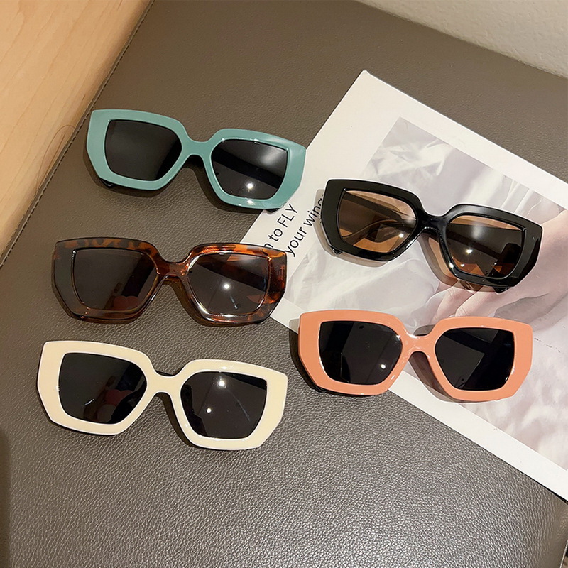 Trendy Large Square Frame Wide-Leg Sunglasses Punk Sun Glasses Men ...