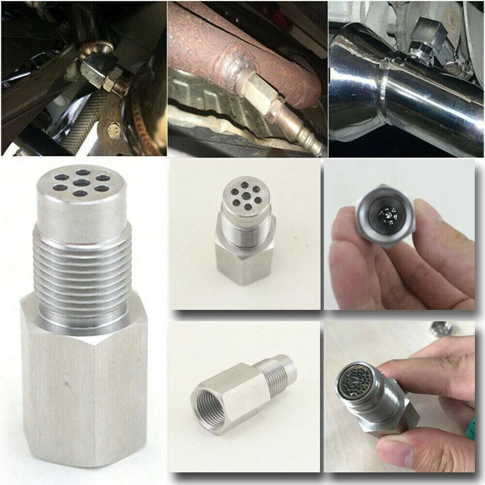 Oxygen O2 Sensor Spacer Adapter CEL Eliminator (Mini Cat) W/ Catalytic ...