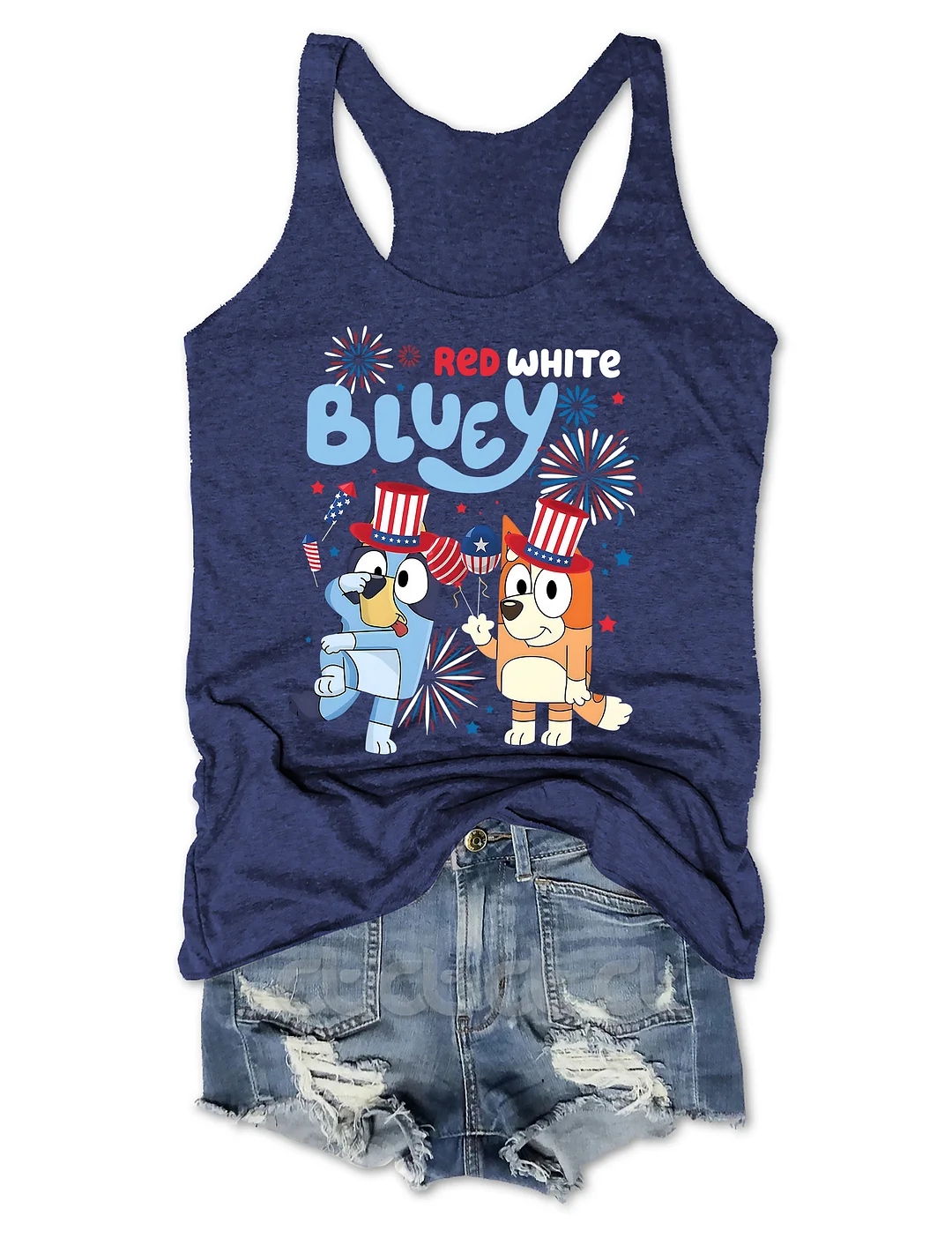 4th Of July Bluey Tank