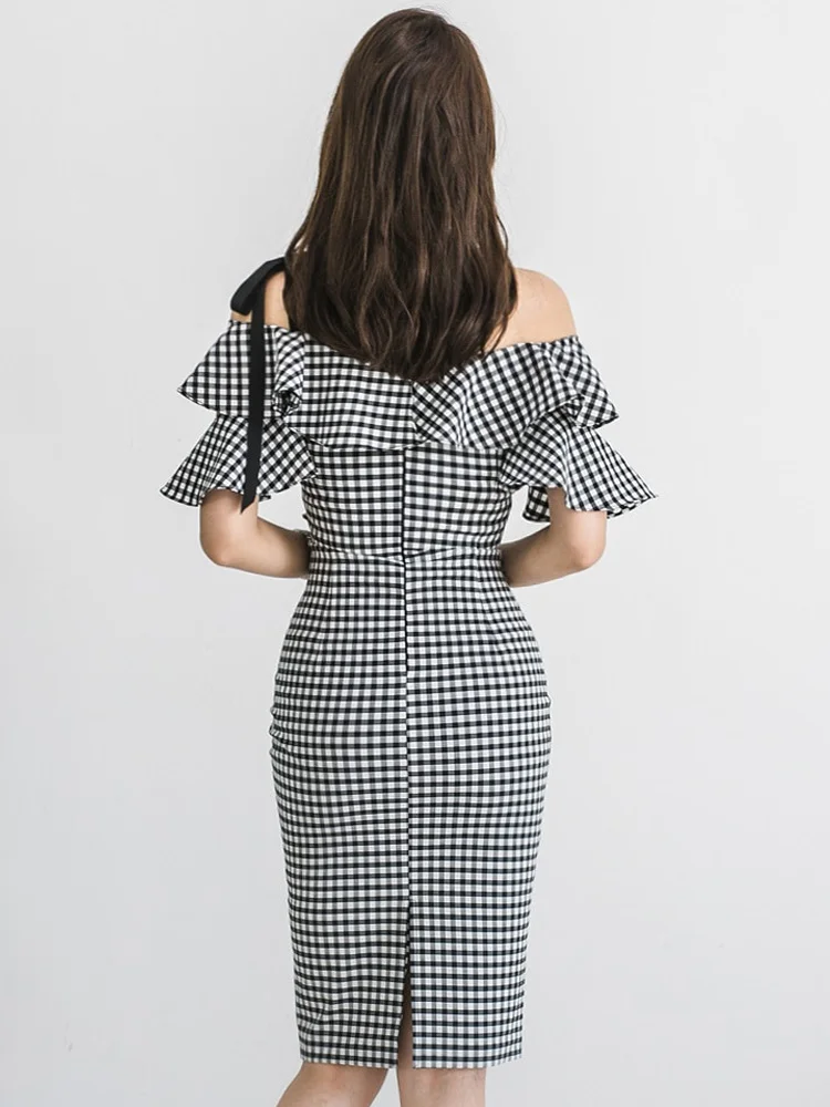 Woherb Summer Elegant Office Women Evening Dress Temperament Vintage ...