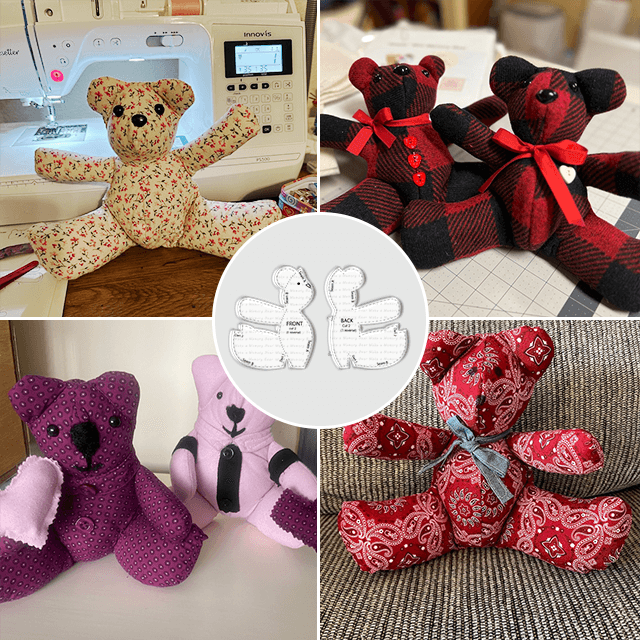 Simple Memory Bear Template Set - With Instructions