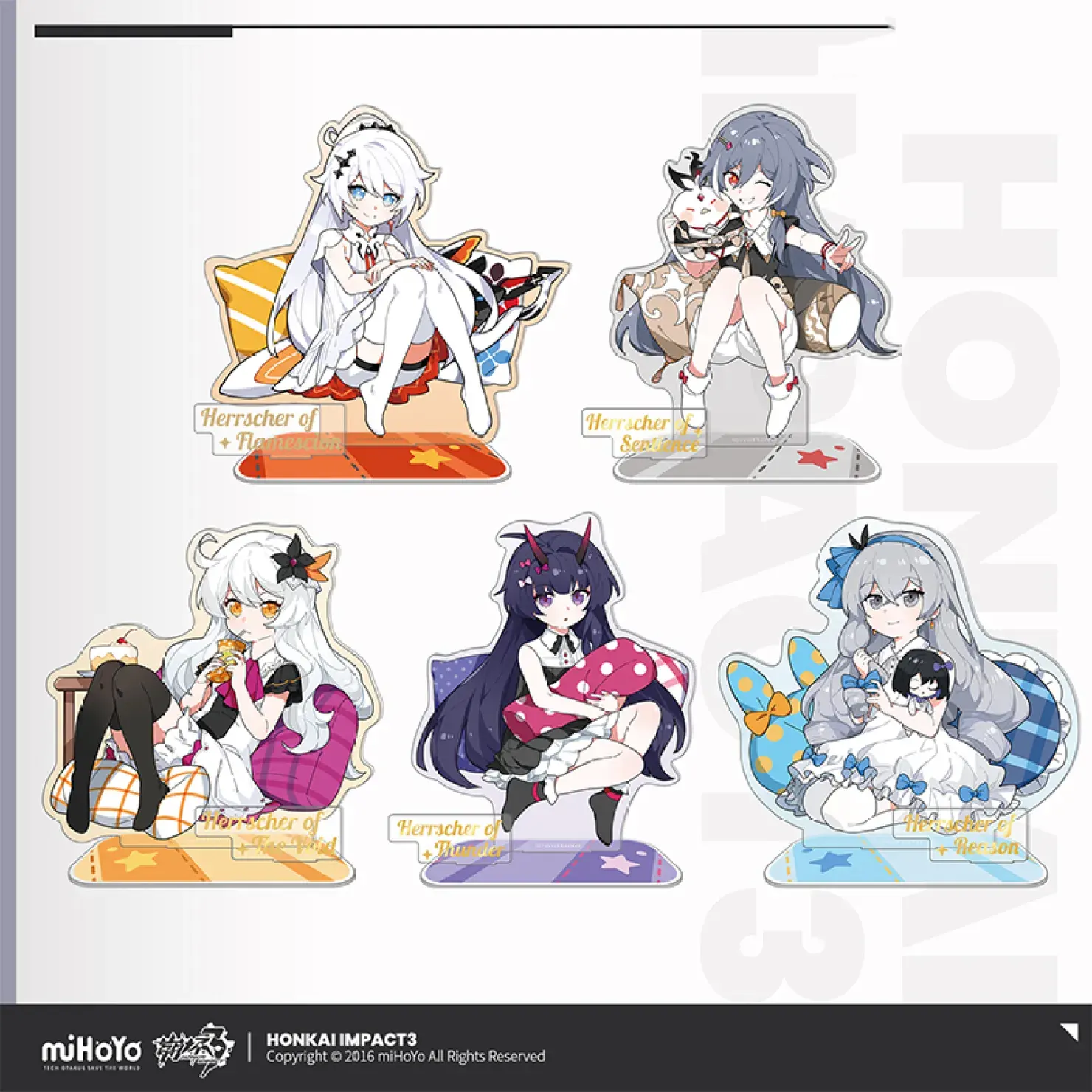 Honkai 3d Acrylic Stand Figures [Original Honkai Official Merchandise]