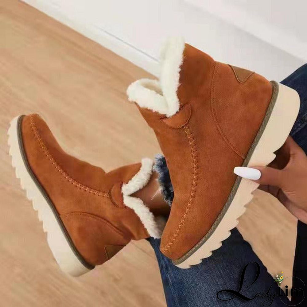 Thick Sole Warm Snow Boots - Ladylim