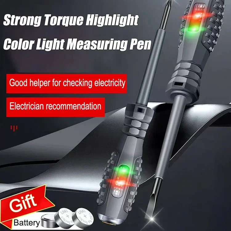 High Torque Alloy Dual Light Color Light Measuring Electric Pen ...
