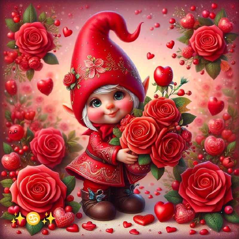 Rose Goblin (velvet cloth) full crystal round/square diamond painting