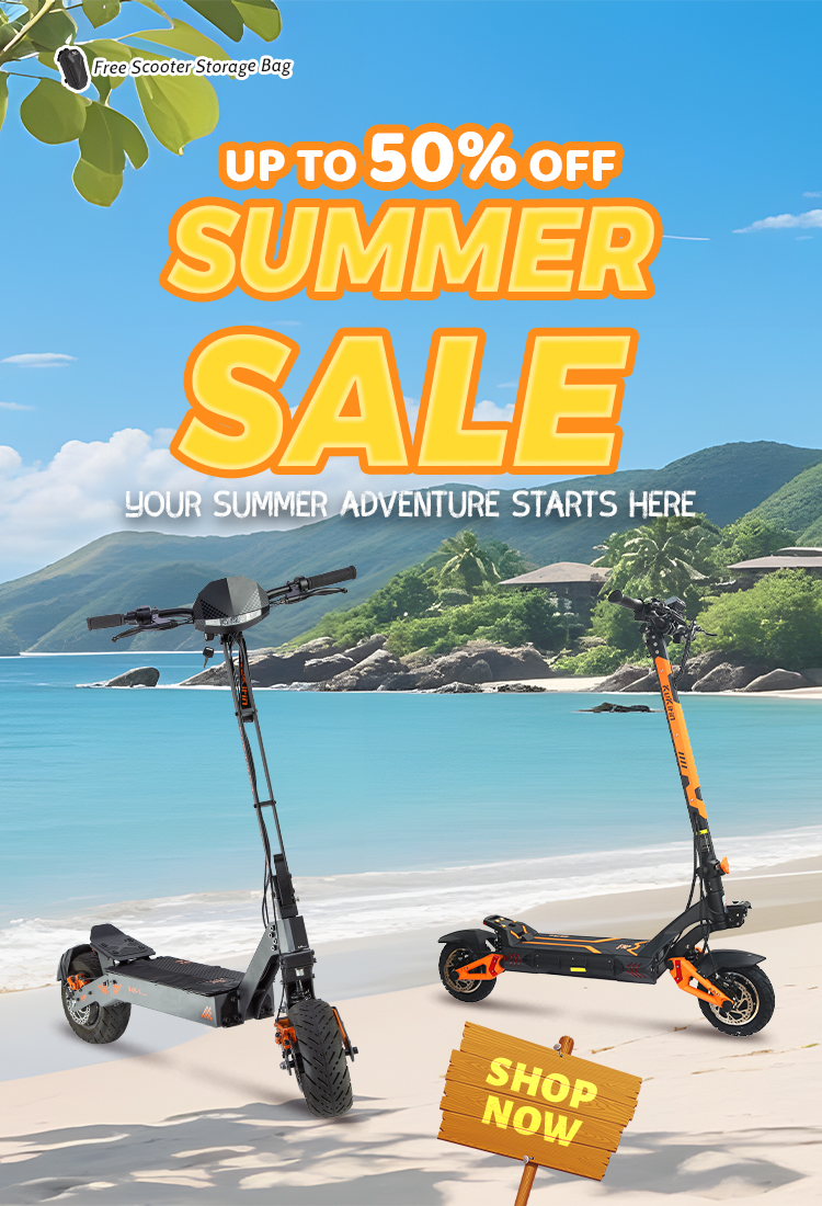 Summer Sale – Electric Scooters Up to 50% OFF + Free Scooter Storage Bag