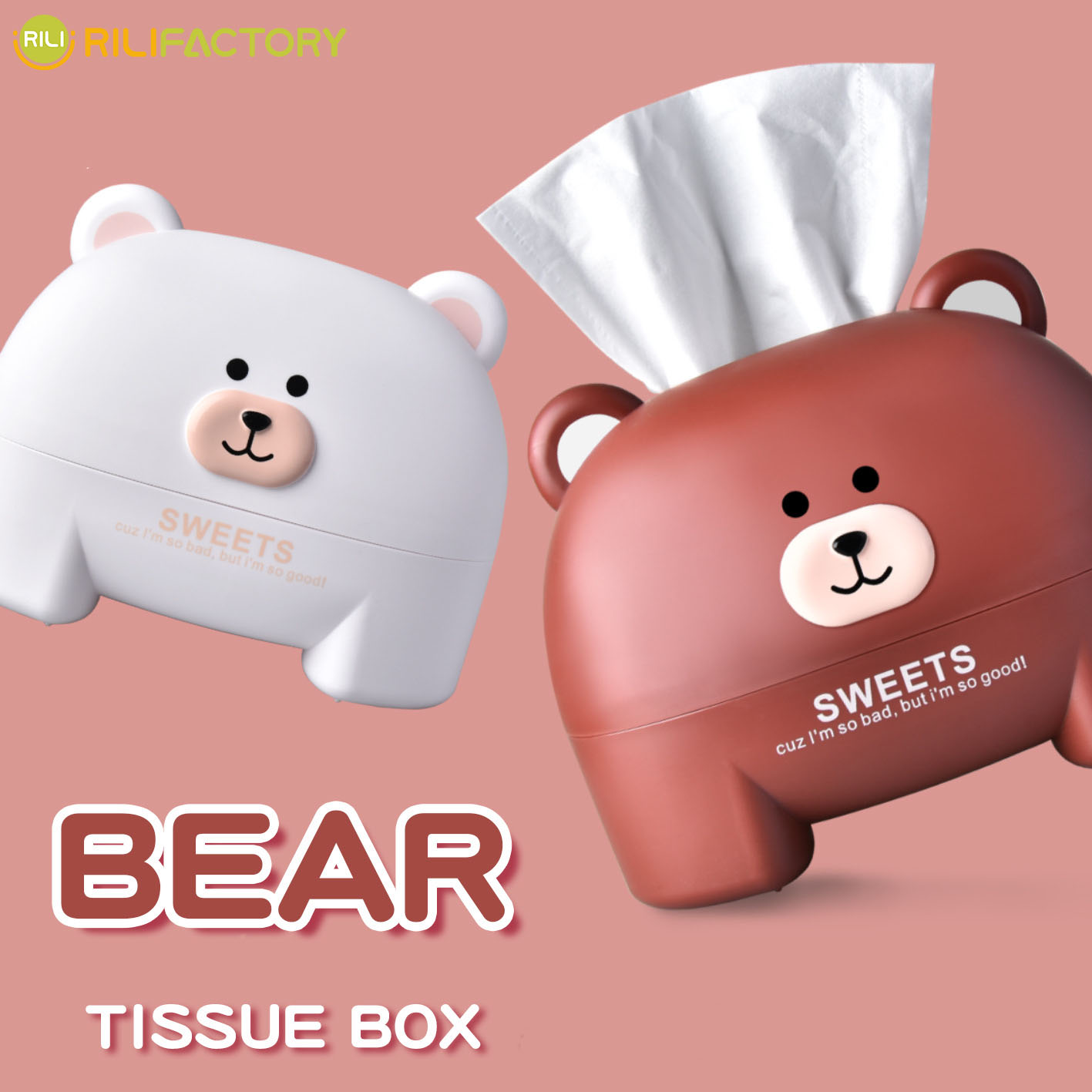 Cartoon Bear Tissue Box - Manufacturer of Home Furnishings | Rilifactory