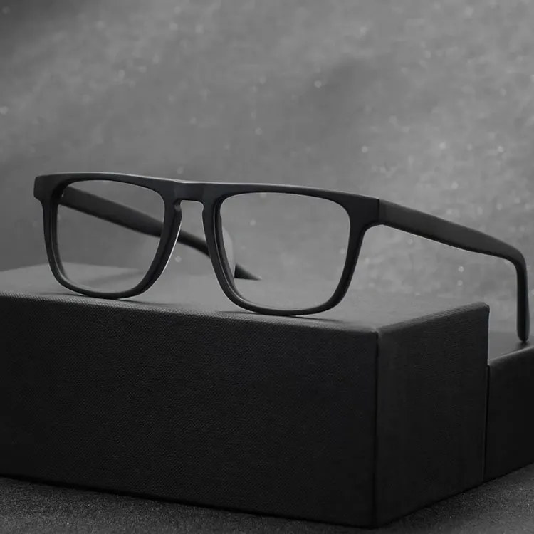 Frosted texture square frames for men and women vintage big face ...
