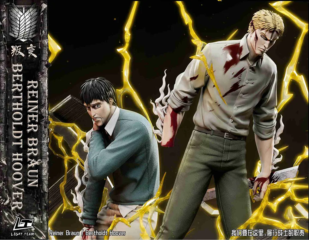 1/6 Scale Reiner Braun & Bertolt Hoover - Attack On Titan Resin Statue ...