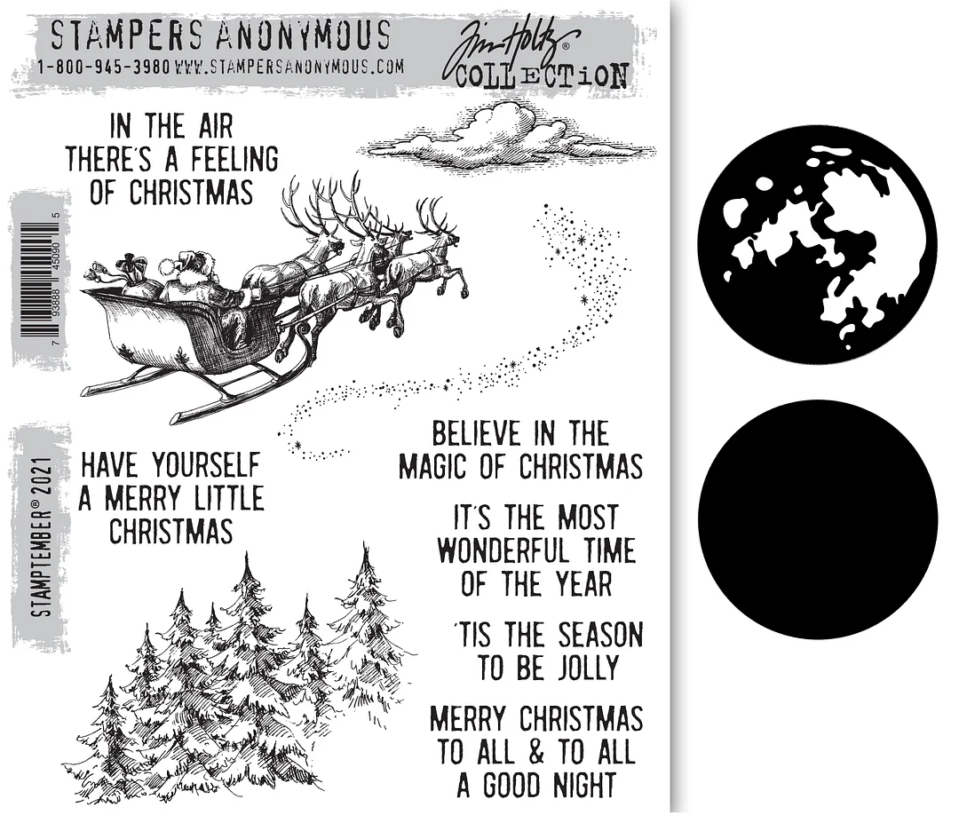 Nigikala Christmas Elk Tree Clear Stamps Stencil DIY Scrapbooking Make ...