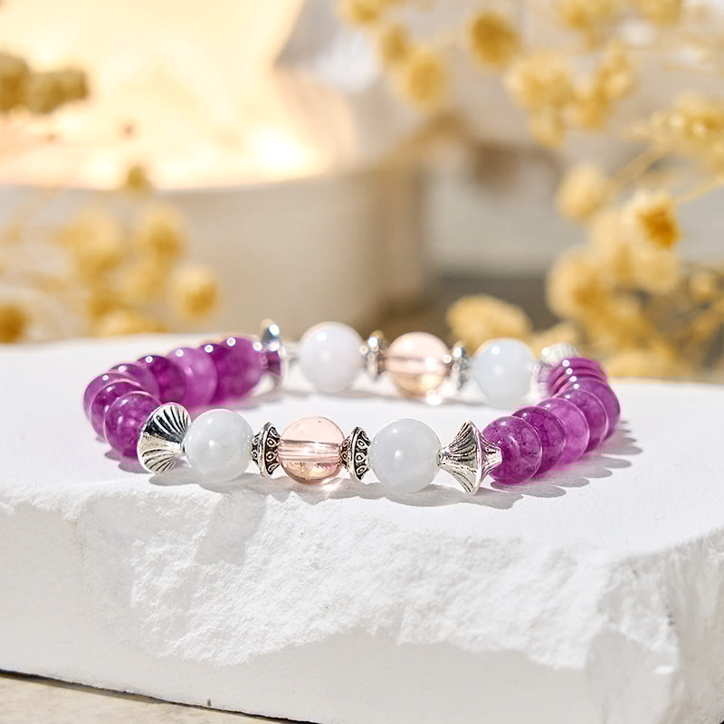 Olivenorma " Oracle's Tide" Amethyst Stress Ease Bracelet
