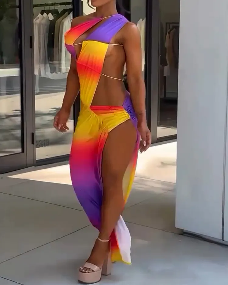 Womens Sexy Colorful Dress 4445