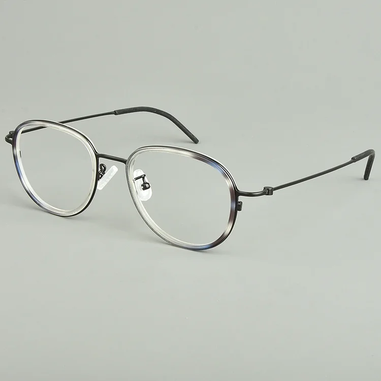 Upgrade Thin Titanium Oval Glasses Frame Men Big Size 150mm Ultralight ...