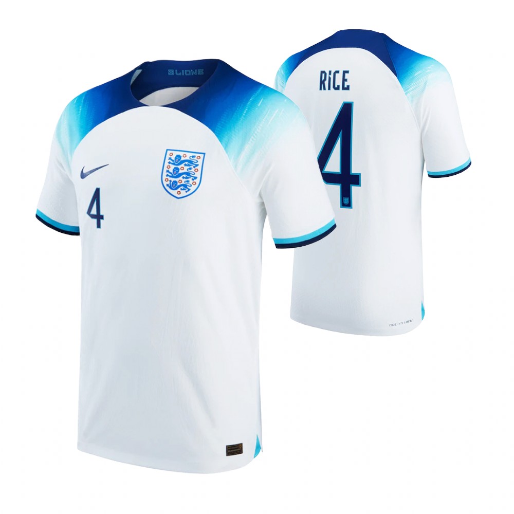 England Declan Rice 4 Home Shirt Kit World Cup 2022