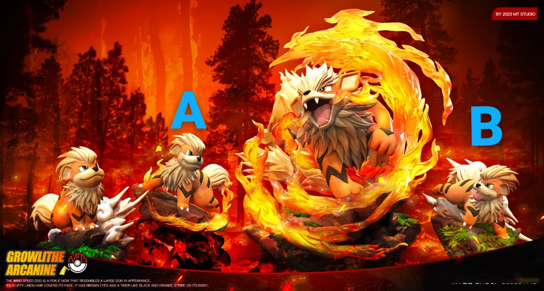 1/20 Scale World Zukan Original Colour Evolution of Arcanine Set ...