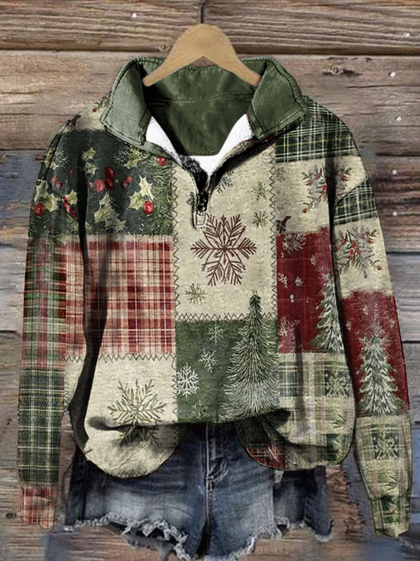 Vintage Christmas Patchwork Art