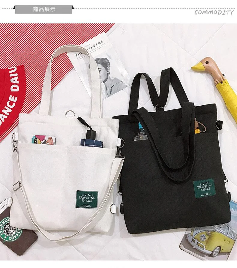 Patch Double Pocket Tote Bag