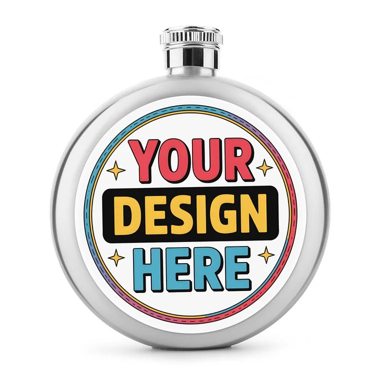 Customizable Print Stainless Steel Flask Gift for Him Her