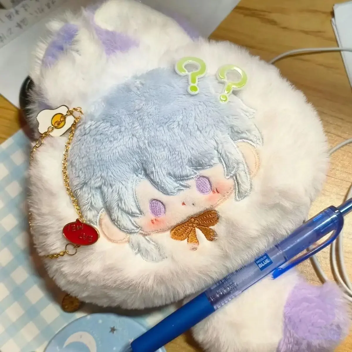 20 CM Genshin Impact Kamisato Ayato Soft Plush Mini Coin Purse