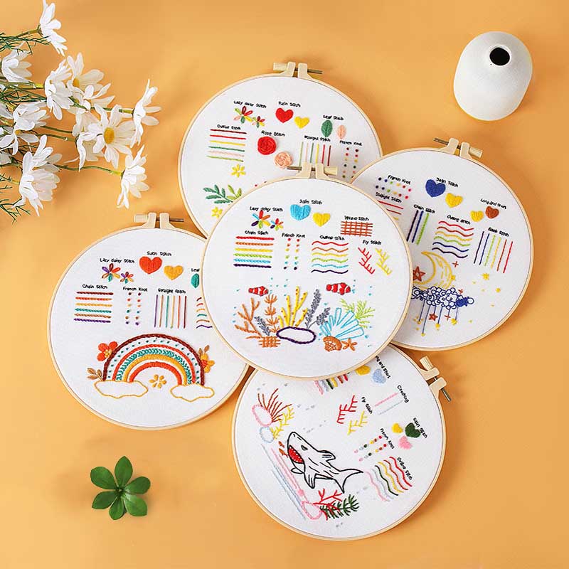 StitchEase - Nature Embroidery Stitches Kits for Beginner