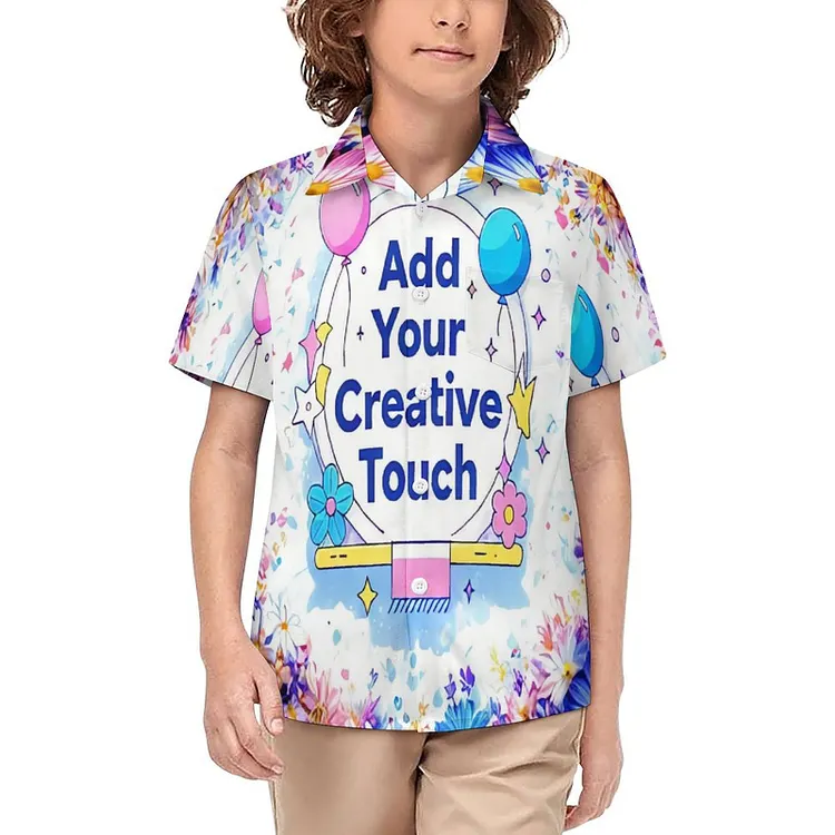 Personalized Design - Custom Kids Collared Short Sleeve Shirt ...