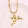 MACHINE GUN ANGEL PENDANT NECKLACE