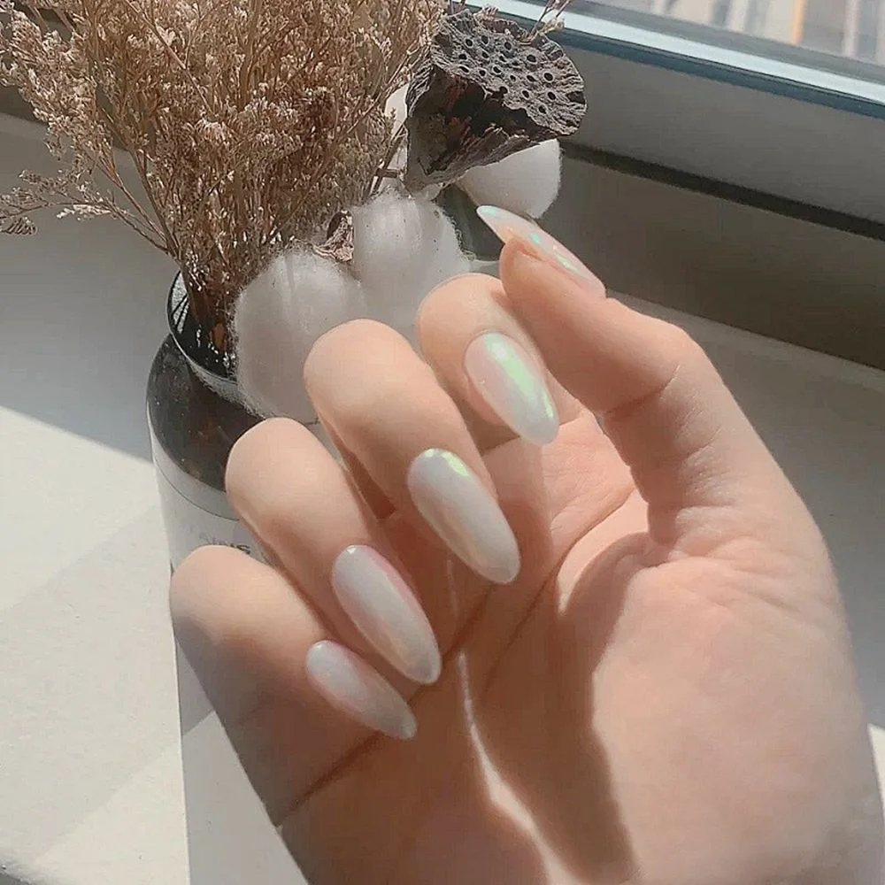Churchf 24Pcs/Box Sweet Almond False Nails Wearable Detachable Fake ... Churchf 24Pcs/Box Sweet Almond False Nails Wearable Detachable Fake ...