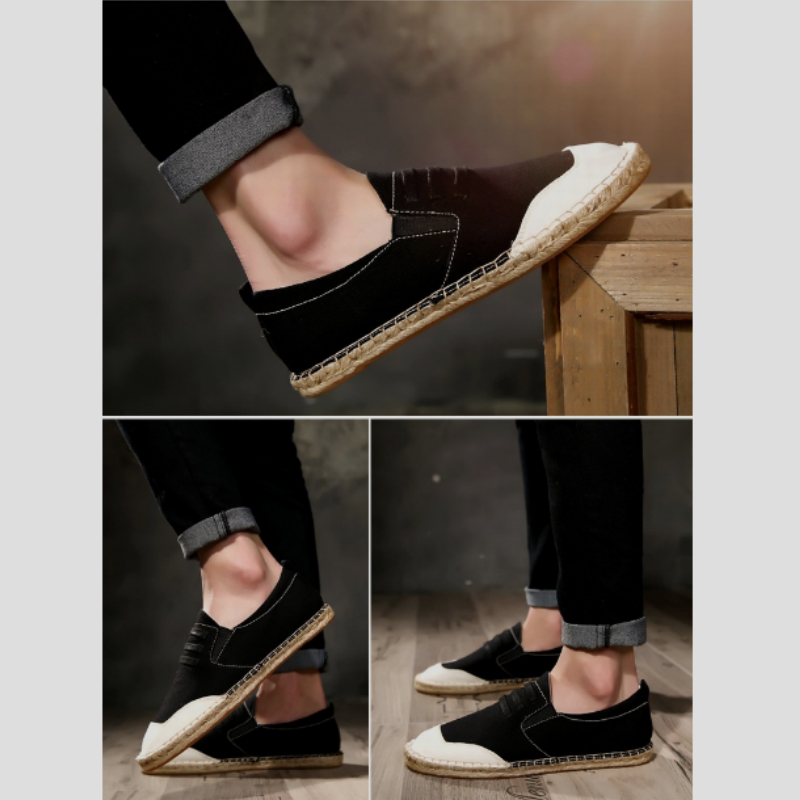 High quality men's linen shoes fashion canvas shoes men's shoes linen ...