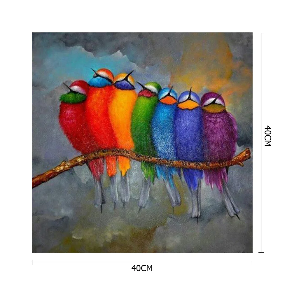 Colorful Bird (40*40cm)-Painting By Numbers