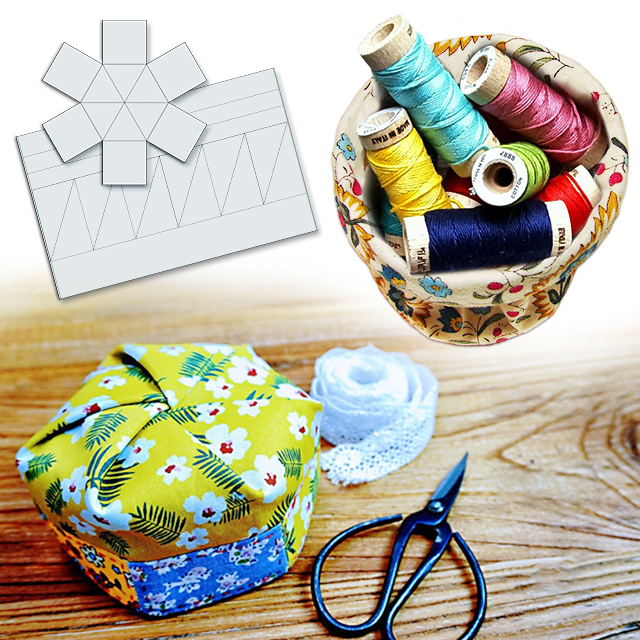 DIY Hexagon Fabric Twist Box - Tutorial included