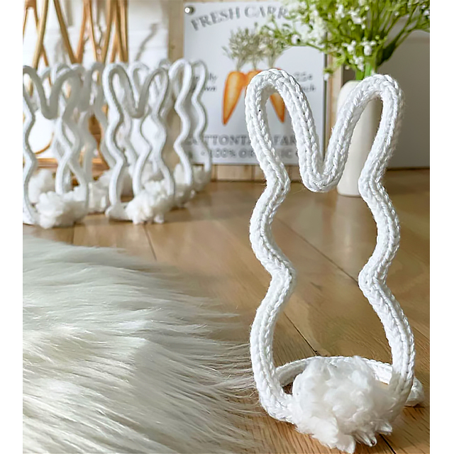 Bunny Wire Art Figure Templates, Instant Digital PDF Download