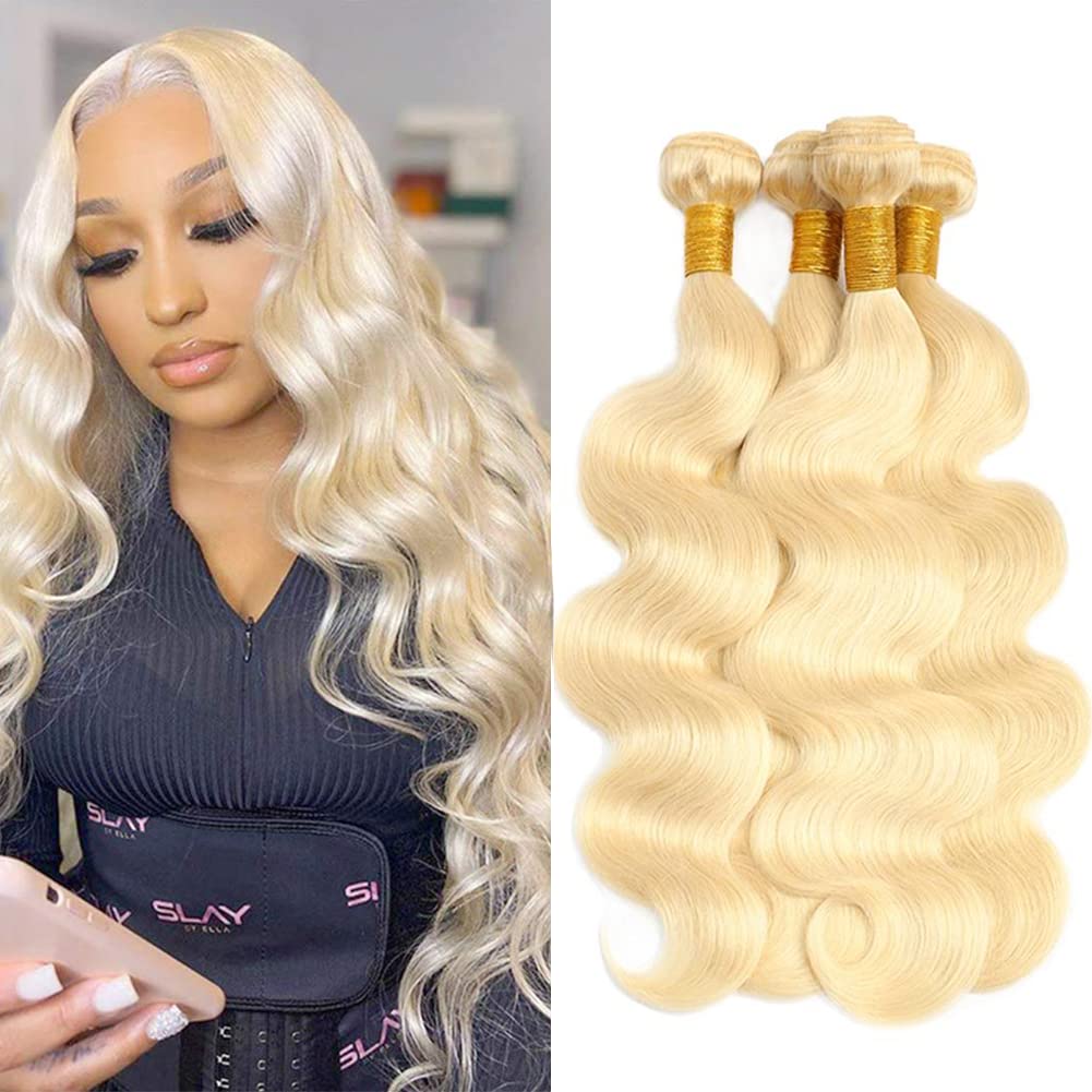 12A 3PCS Body Wave 613 Blonde Bundles 100% Human Hair Extension