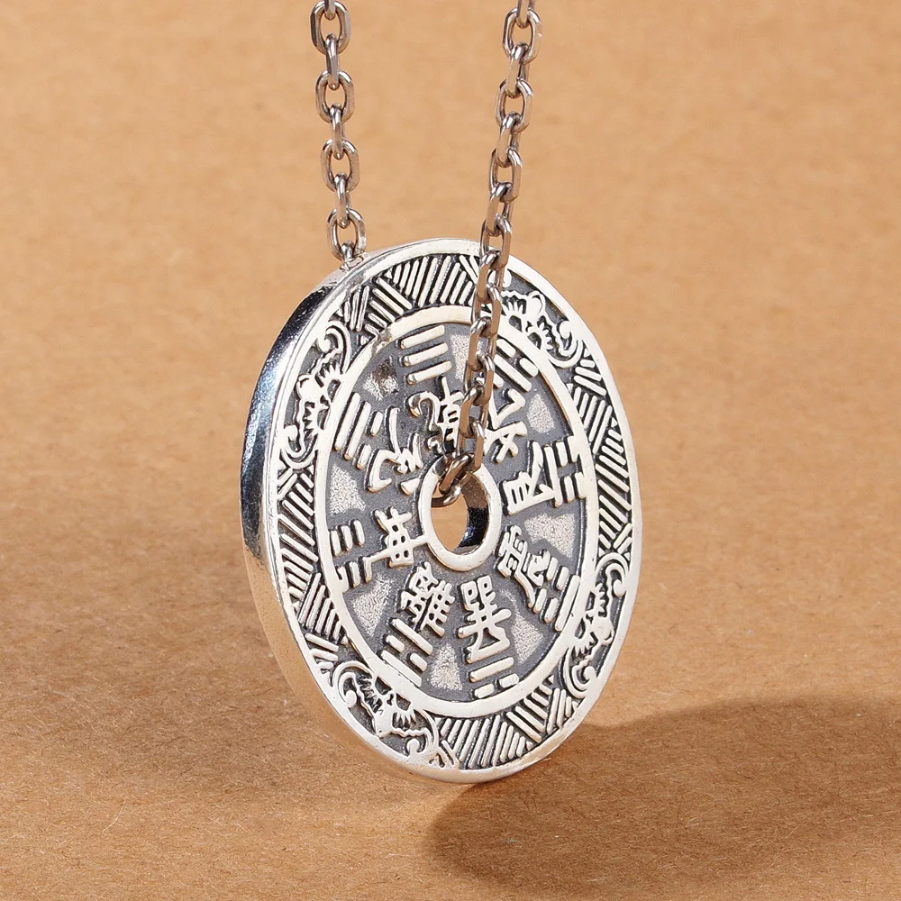 Bagua Mountain Ghost Coin Peace Buckle Pendant