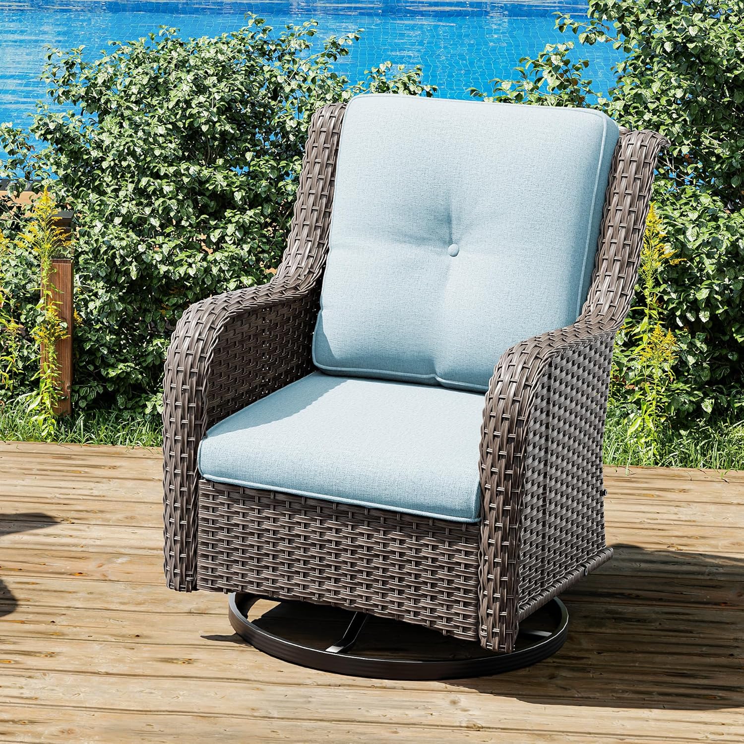 Outdoor Swivel Rocker Patio Chair - Outdoor Wicker Glider Rocking Chair ...