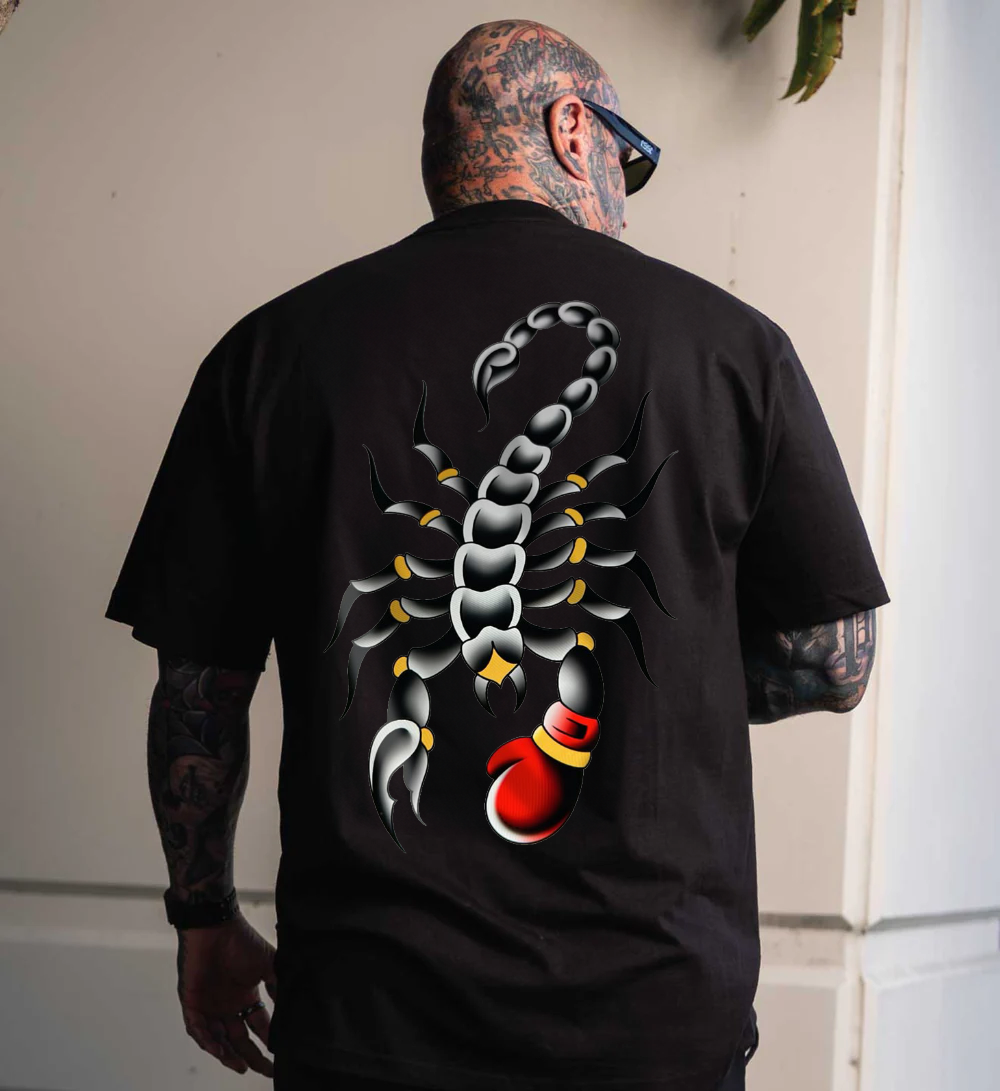 Scorpion Boxer Graphic Print T-shirt SIIRIGO 22.99
