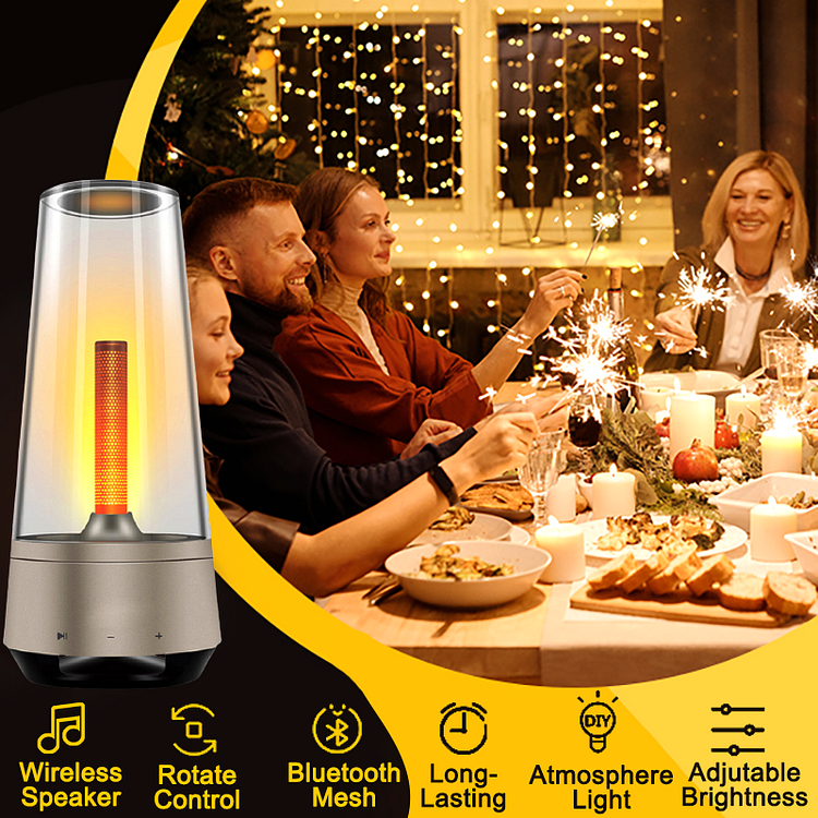 Candle Light Bluetooth Speaker - Portable Stereo Sound HD Audio ...