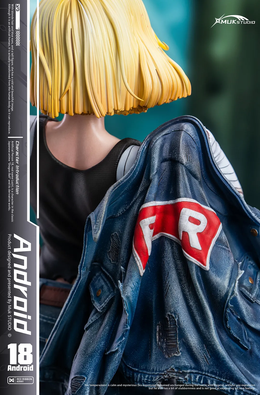1/4 Scale Android 18 with LED - Dragon Ball Resin Statue - MUK Studio