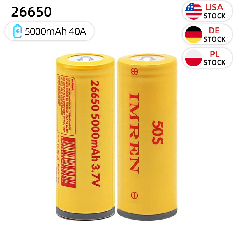 26650 3.7V 5000mAh 40A LiFePo4 Battery Cells Ready to Ship America ...