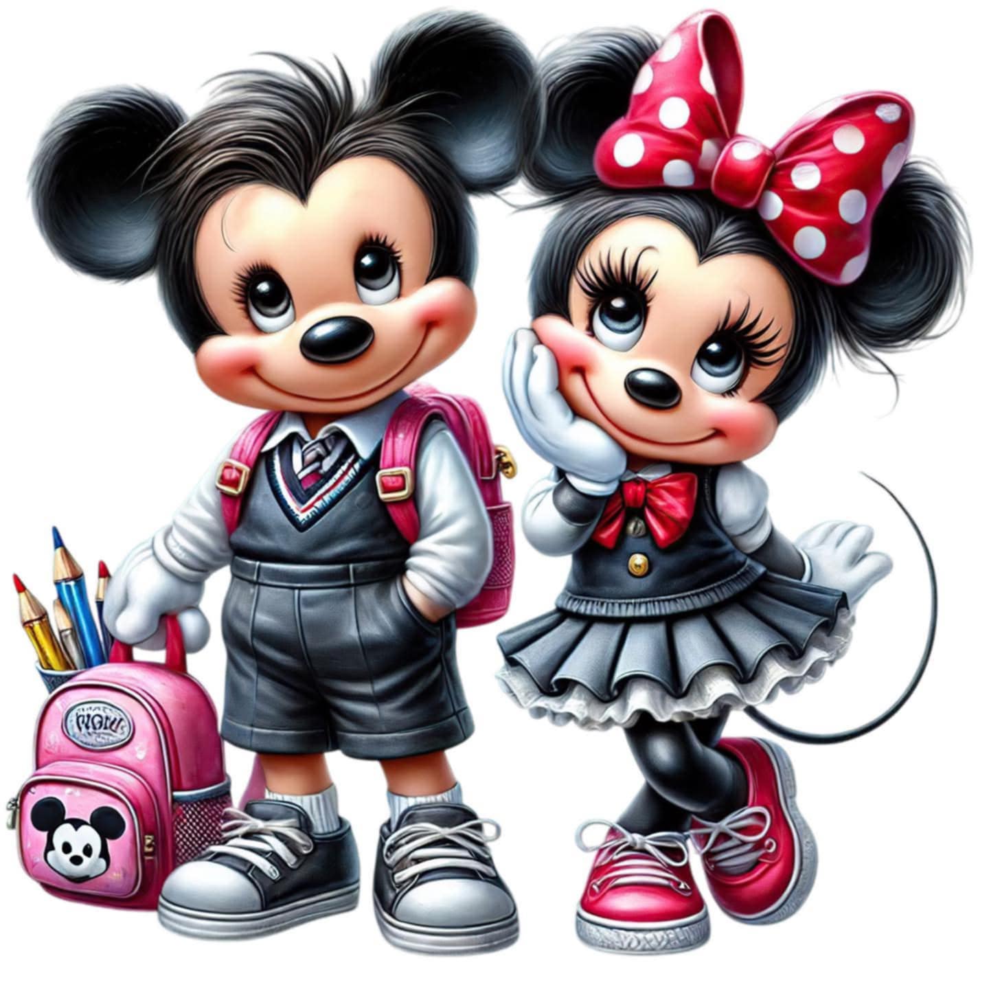 Mickey Mouse (velvet cloth) Fairy Dust Drills full round/square diamond ...