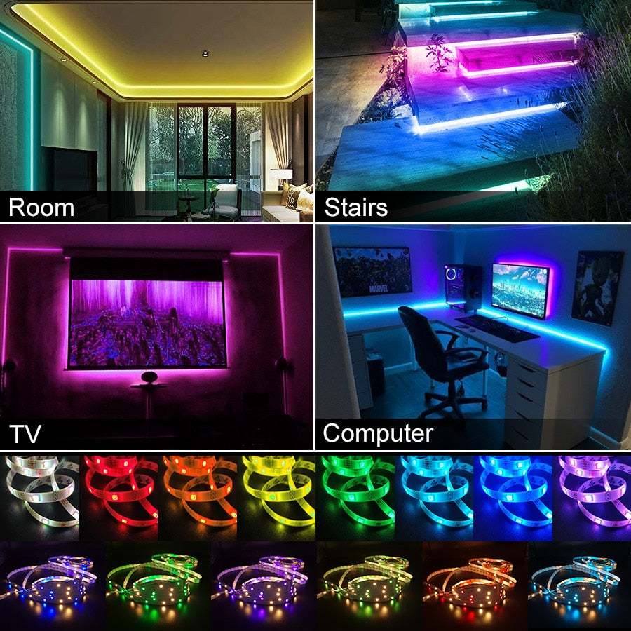 RGBWW RGB LED Strip Light 5050 10M 5M LED Lights SMD 2835 Rgb Leds Tape ...